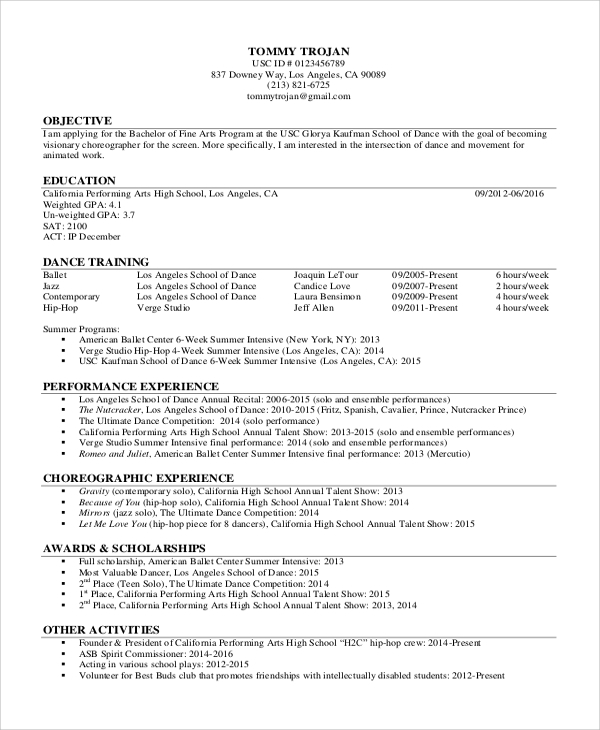 Auditionee Headshot Resume Dancewave DTCB